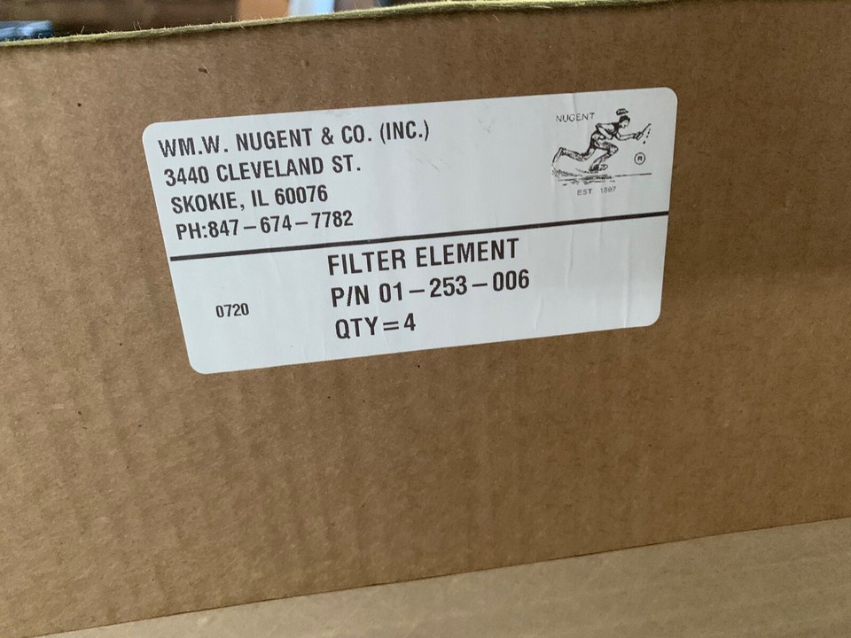 4 New Nugent Filters Pleated Filter Element 01-253-006 | eBay