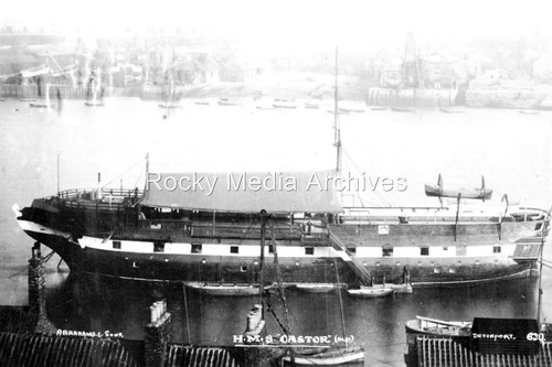 Adx-59 Naval, HMS 'Castor' Training Ship, Devonport, Devon. Photo | eBay