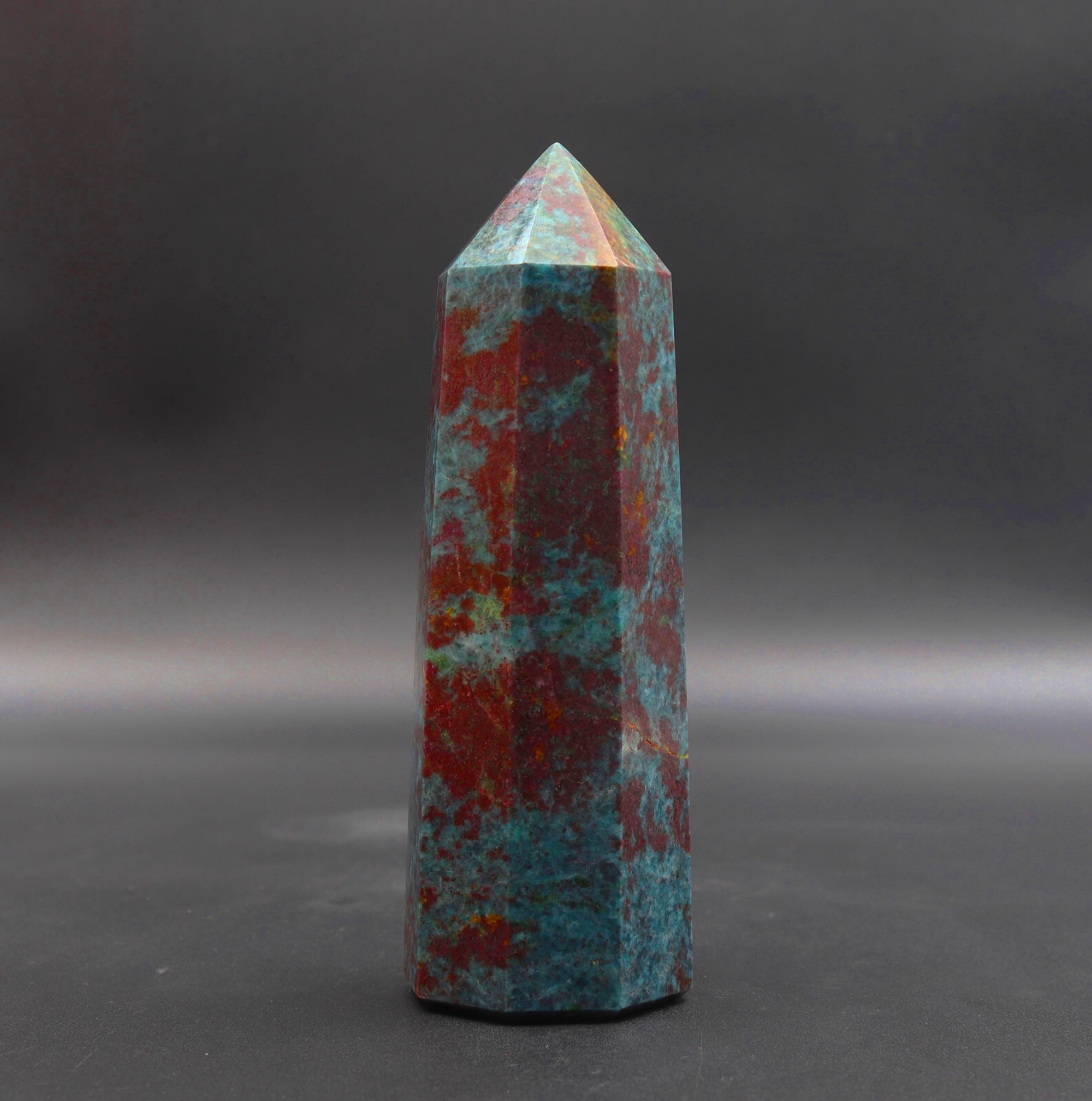 150MM Pink Ruby In Fuchsite Tower Crystal Healing Gemstone 8 Faceted ...