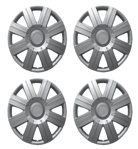 15 INCH UNIVERSAL WHEEL TRIMS CAR COVERS HUB CAPS SILVER PLASTIC 15 ...