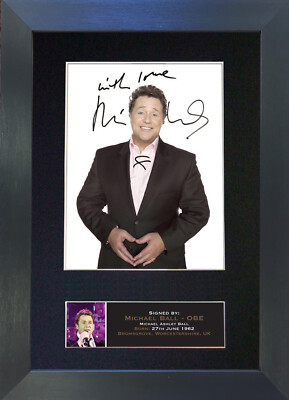 MICHAEL BALL Mounted Signed Photo Reproduction Autograph Print A4 653 ...