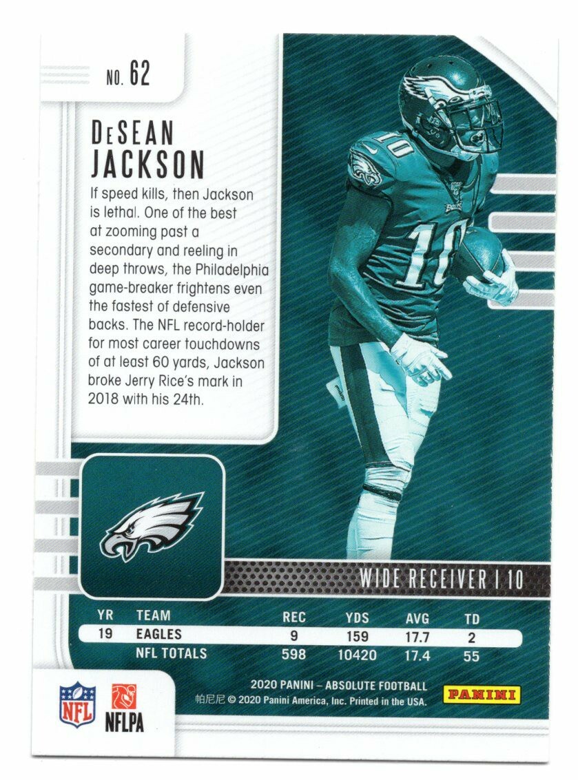 2020 Panini Absolute - Green #62 DeSean Jackson for sale online | eBay