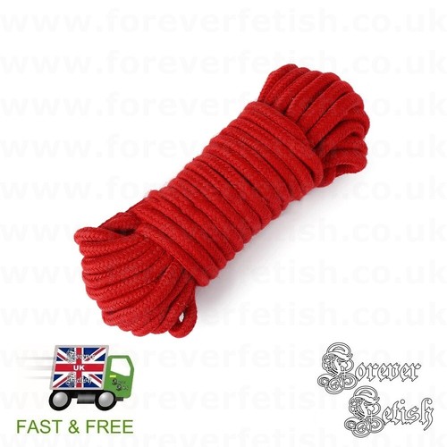 Red Silk Rope 10m Metres Restraint Bondage Escapology Shibari ...