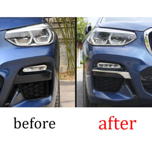 Fit For BMW X3 G01 X4 2018-2021 Silver Steel Exterior Front Fog Light ...
