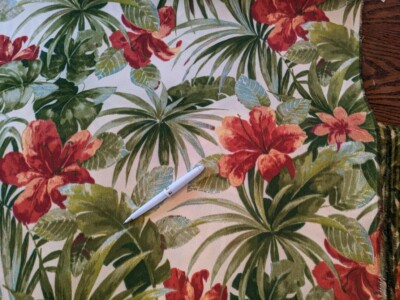 Tropical hibiscus floral polyester duck fabric indoor outdoor stk6 | eBay