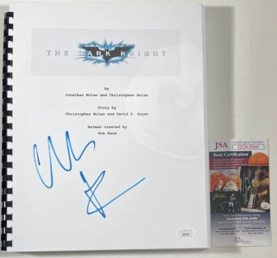 Christian Bale Signed The Dark Knight Full Movie Script Autograph ...