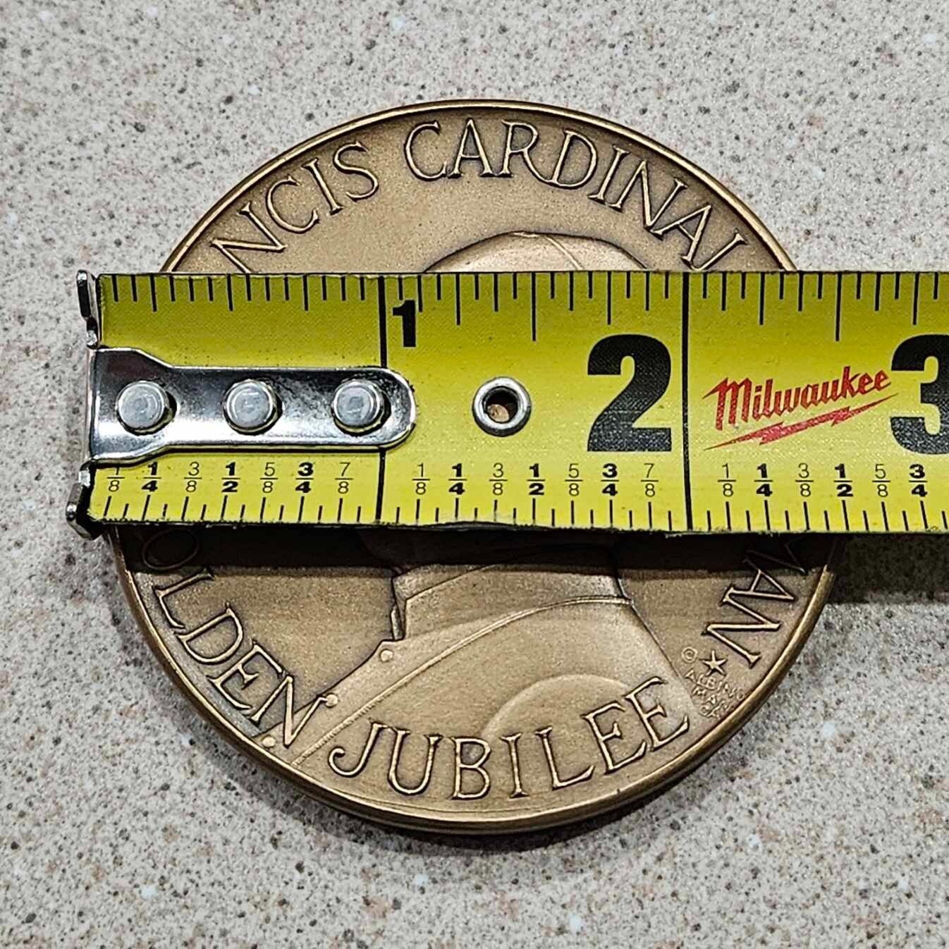 1916-1966 Francis Cardinal Spellman Golden Jubilee 2.5" Bronze ...