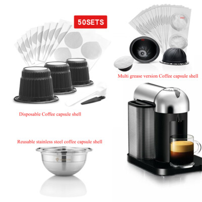 For Nespresso Vertuo Multi Grease/Disposable/Reusable Metal Coffee ...