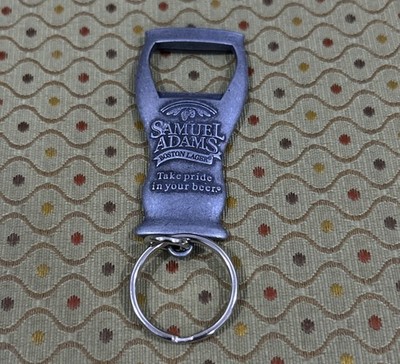 Samuel Adams Boston Lager Key Ring Bottle Beer Opener Pewter Metal ...