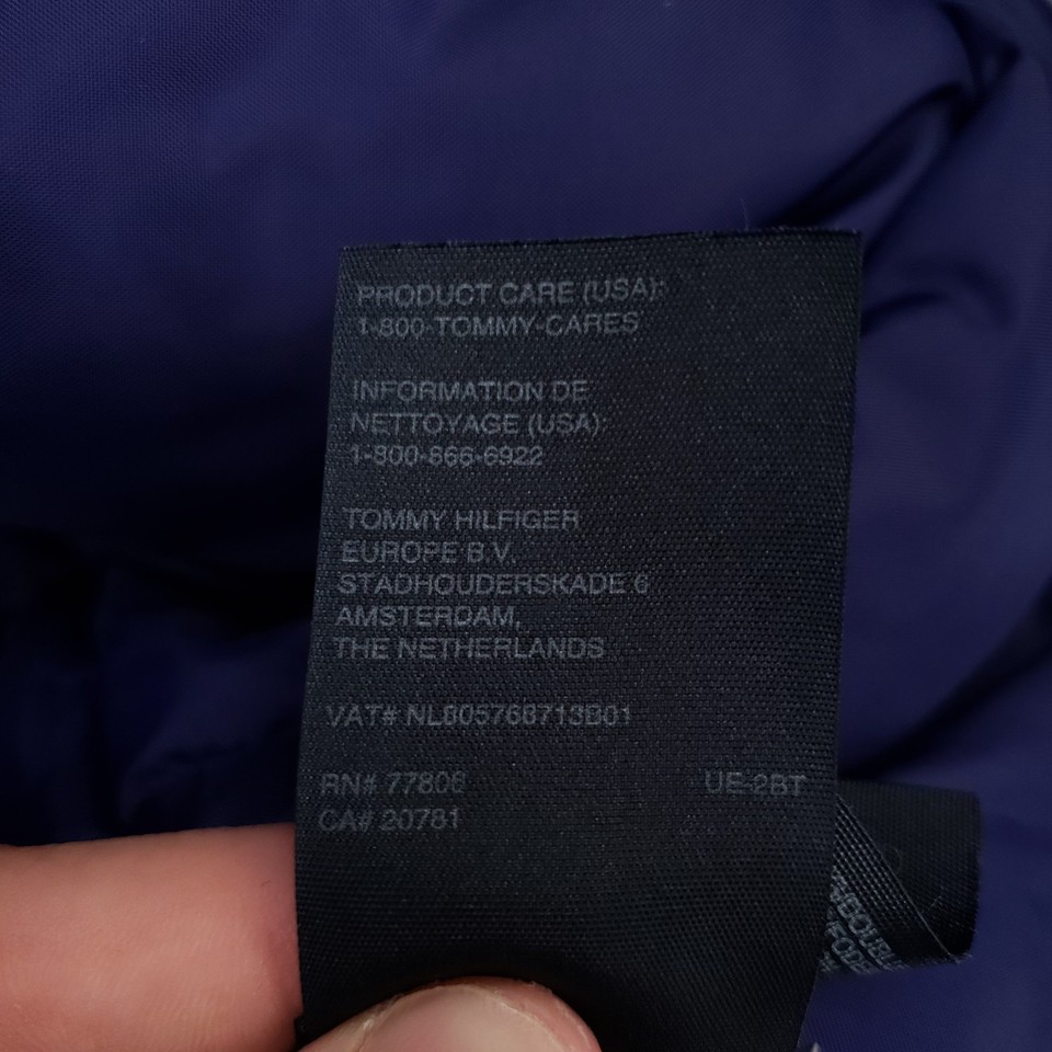 Tommy Hilfiger Vest Mens L Large Brown Sleeveless Lined Snap Insulated ...