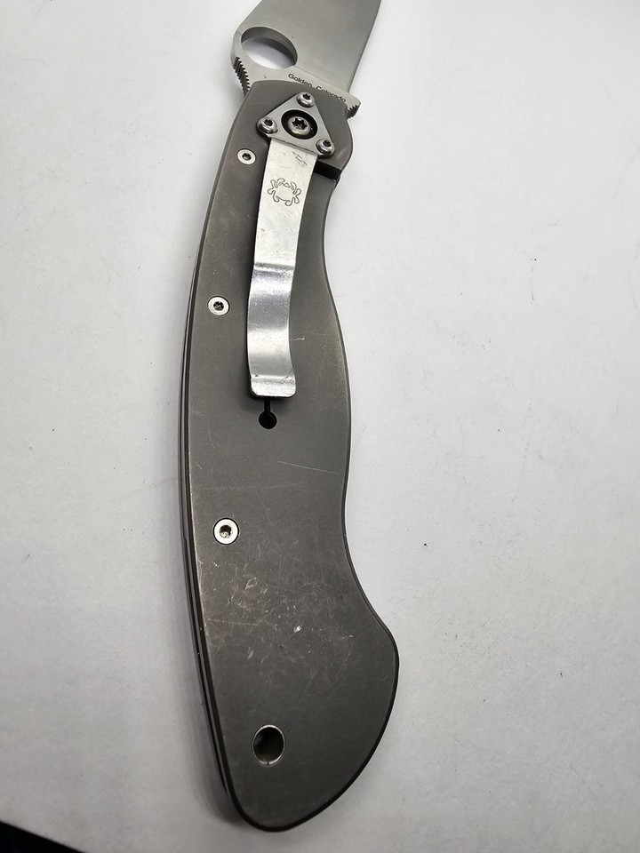 Spyderco Titanium Military Knife C36TIP RARE TiMil Discontinued | eBay