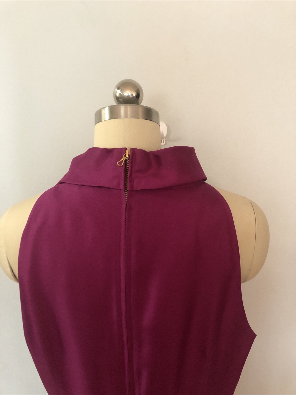 VTG Magaschoni Collection Magenta Silk Shantung Cocktail Dress Size 12 ...