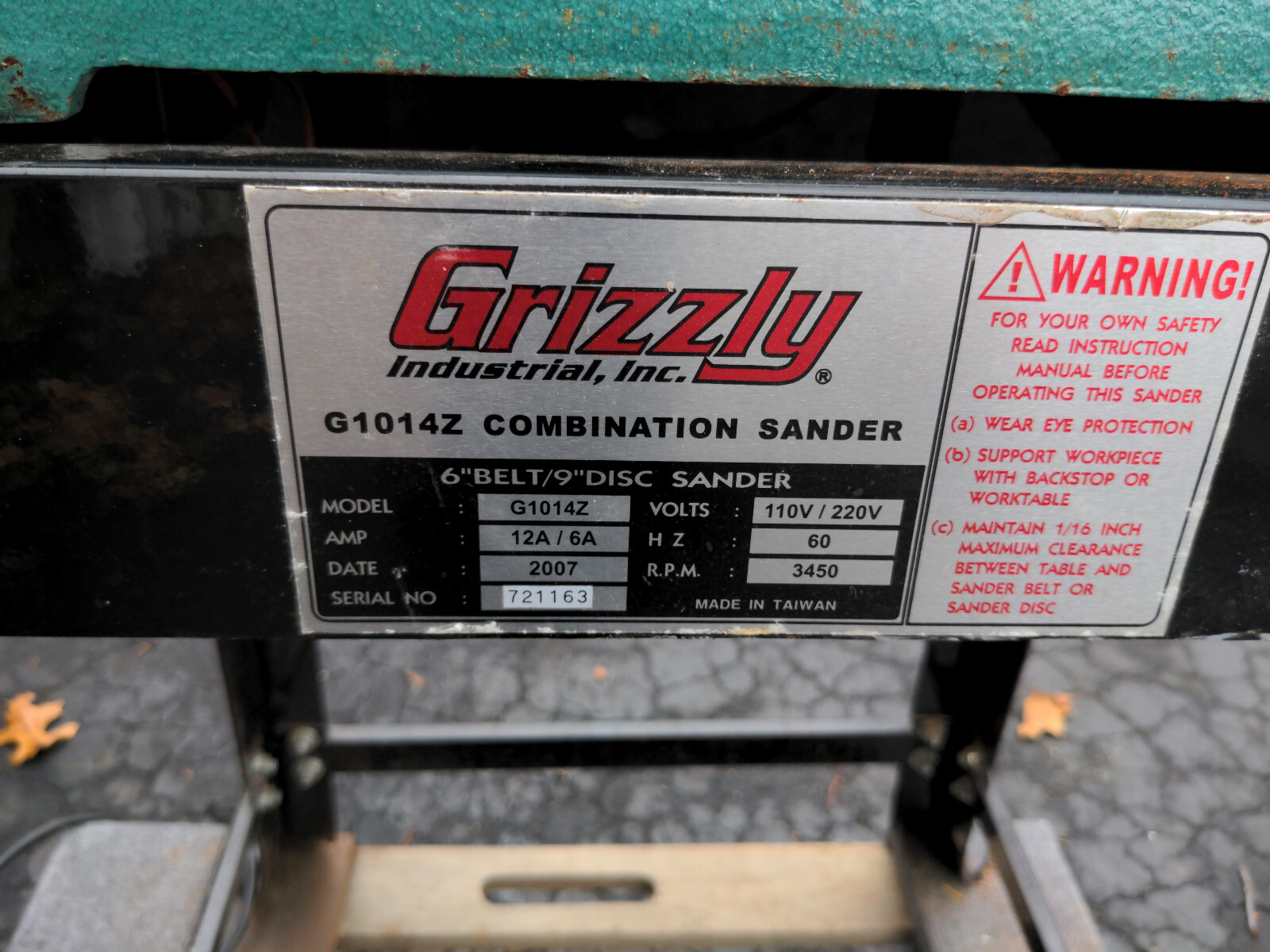 Choose from Selection of OEM REPLACEMENT PARTS for Grizzly G1014ZX Belt ...