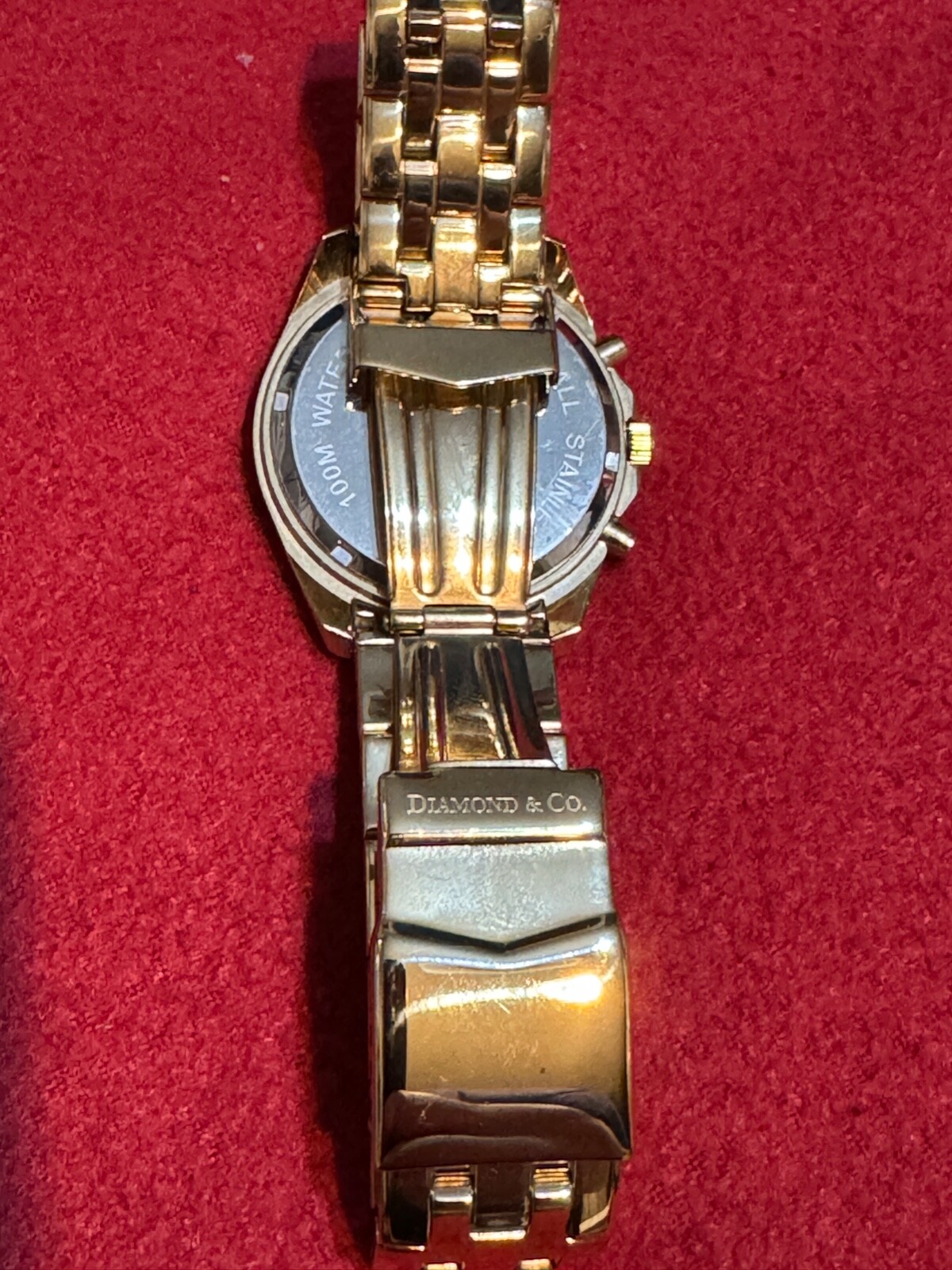 DIAMOND AND CO DIAMOND GENTS WATCH DC007 18 carat gold plated men NEW ...