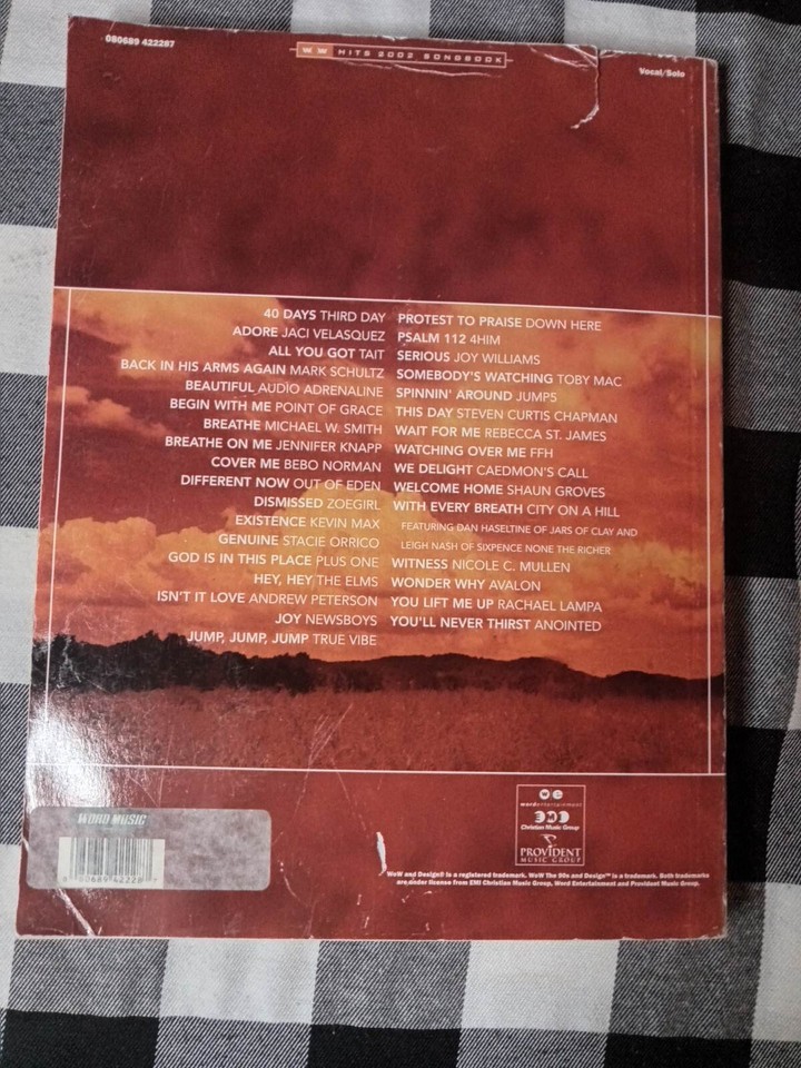 Wow hits Wow Songbook Word Music Medium Voice Range 2002 Piano Vocal ...