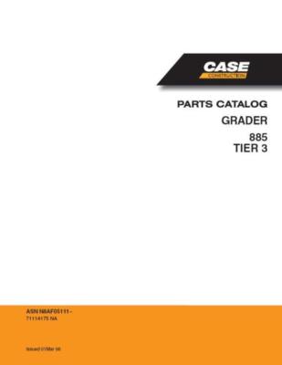 Case 885 Tier 3 Grader Parts Catalog Manual Exploded View Diagrams Book ...
