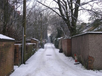 Photo 6x4 Back Lane Dowanhill The view of the back lane between houses ...