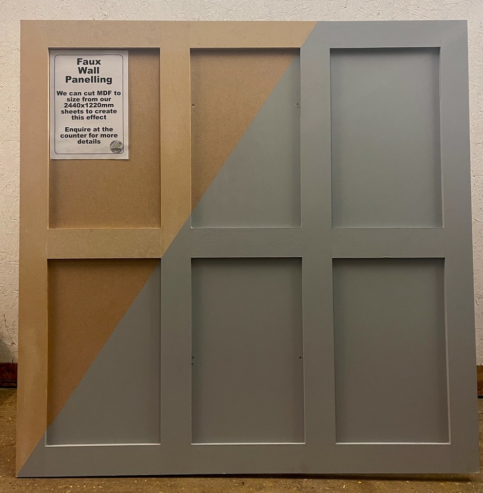 DIY MDF Wall panelling Shaker Style. 4'x4' kit 12mm Custom Sizes made ...
