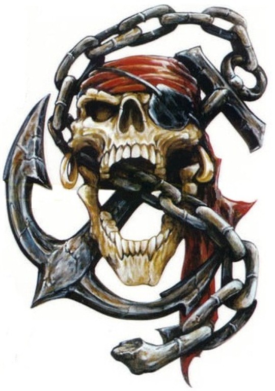 SKULL GRAPHIC WITH CHAIN BUMPER STICKER LAPTOP STICKER BUMPER STICKER ...