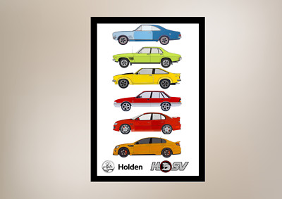 Classic Holden / HSV framed poster print 60cm x 90cm 24x36" - black ...