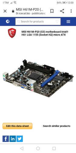 MSI H61M-P20 (G3) LGA1155 Micro-ATX DDR3 Motherboard with BP | eBay