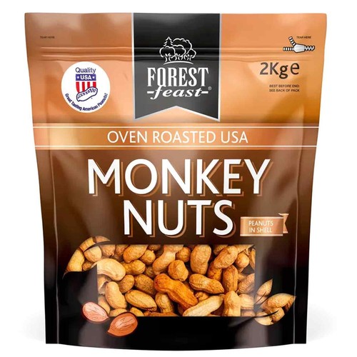 Forest Feast Oven Roasted USA Monkey Nuts Natural Peanut in Shell Snack ...