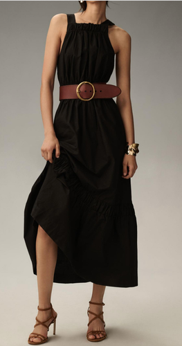 ANTHROPOLOGIE The Somerset Maxi Dress Poplin Halter Edition Black SZ ...