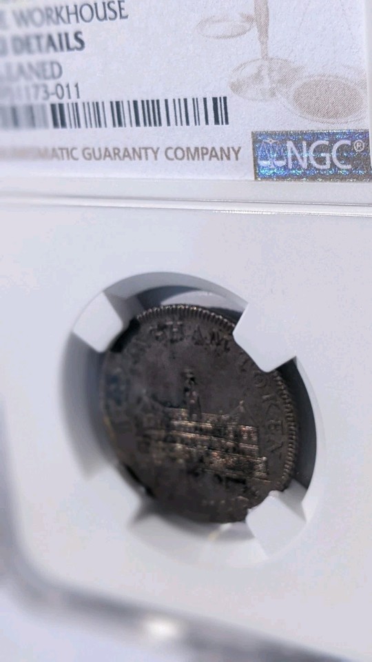 1811 GB Dalton-8 (1 Silver Shilling) Birmingham Workhouse Token. NGC ...