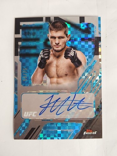 2025 Topps Finest UFC #TFA-KN Khabib Nurmagomedov Light Blue X Factor ...