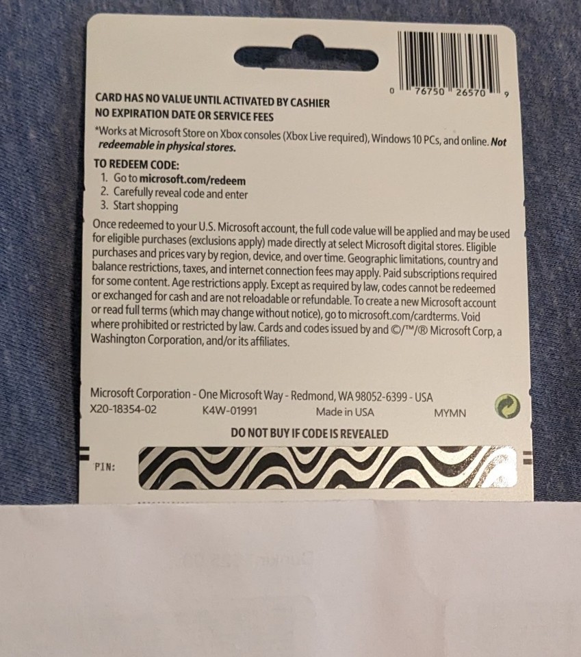 $25 Microsoft Xbox Gift card NEW UNUSED Ready For Gifting! | eBay