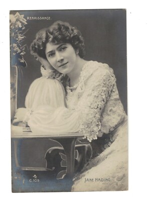 SB4002 EARLY THEATRE FAMOUS JANE HADING RENAISSANCE DRESSED IN LACE ...