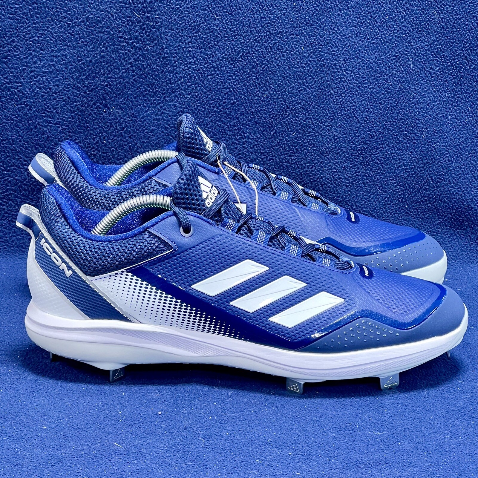 NEW Adidas Icon 7 Low Metal Baseball Cleats Navy White S23853 Men's ...