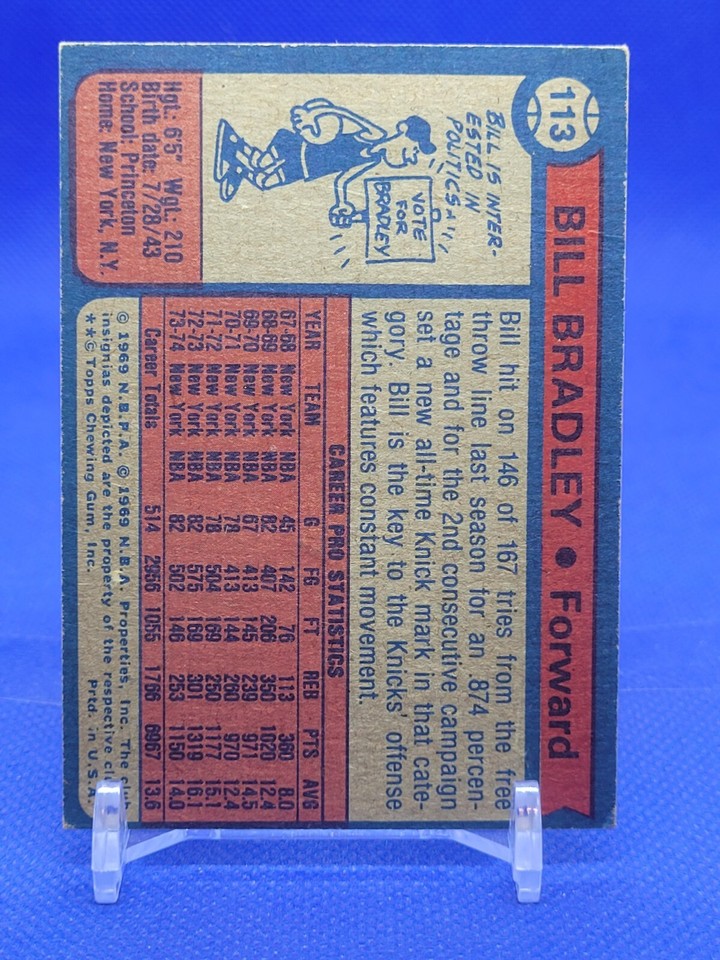 1974-75 Topps - #113 Bill Bradley EX | eBay