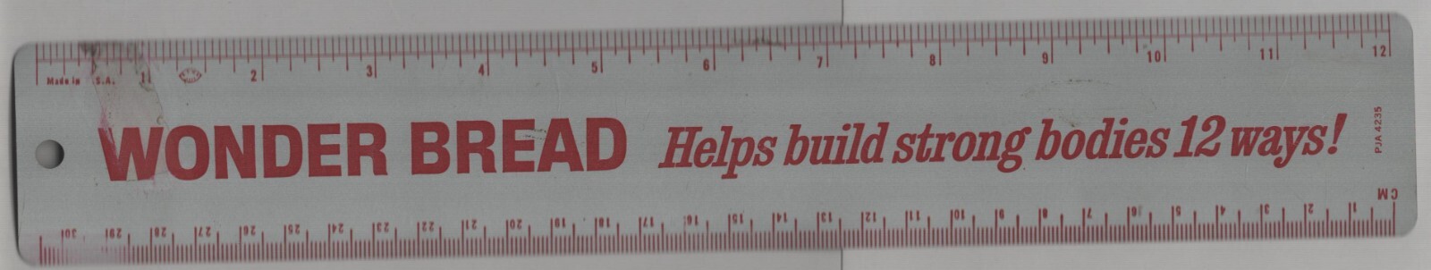 Advertising 12" Ruler - Wonder Bread - Metal | eBay