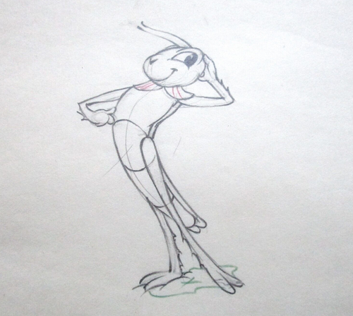 1939 GOOFY WILBUR GRASSHOPPER WALT DISNEY ORIGINAL PRODUCTION cel ...