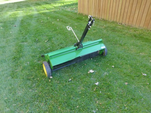 John Deere 44" Lawn Sweeper LP49038 Tug Behind Landscape Leafs & Grass ...
