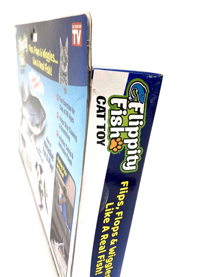 Flippity Fish Motion Activated Interactive Rechargeable Cat Toy w ...