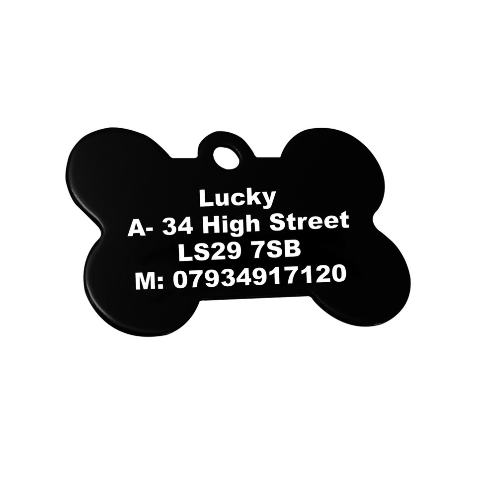 Dog Tag Personalised Engraved ID Pet Tags Cat Identification Collar ...