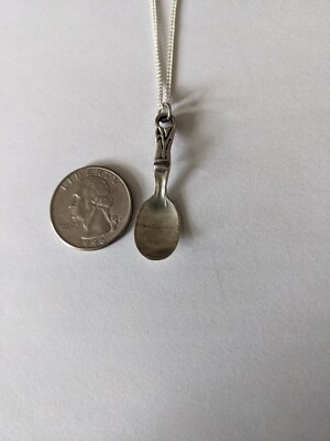 Spoon Charm Necklace, silver color, 24 inches (Short Mini Spoon) | eBay