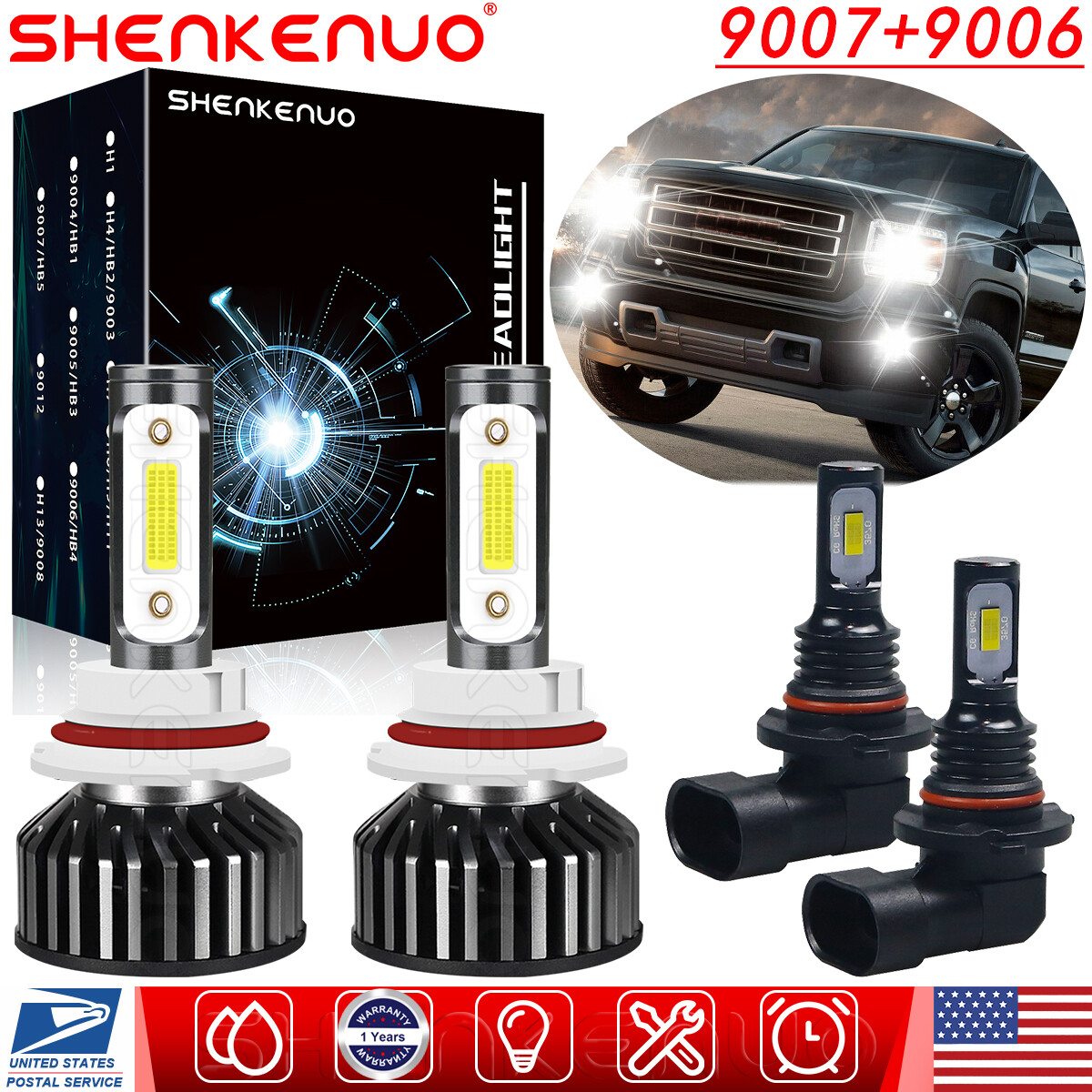 For Mazda B3000 B4000 2000-2008 Car White LED Headlight High/Low Fog ...