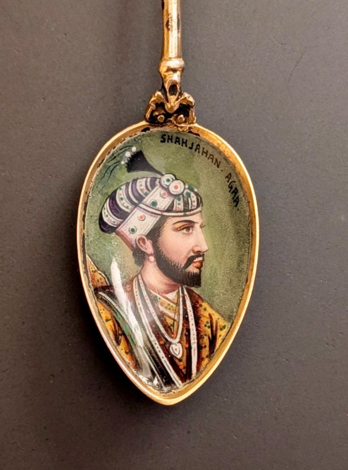 BEAUTIFUL VINTAGE ~ ENAMELED SILVER ~ SHAH JAHAN AGRA ~ TAJ MAHAL ...