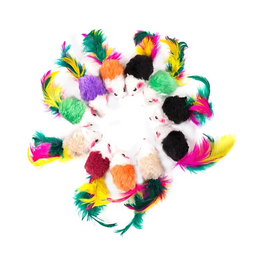 10 Pieces Pet Mini Mouse Toy Mice Interactive Toys Pets Supplies Color ...
