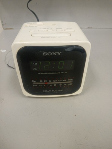 SONY ICF-C122 Dream Machine Cube AM/FM Radio Alarm Clock Vintage Tested ...