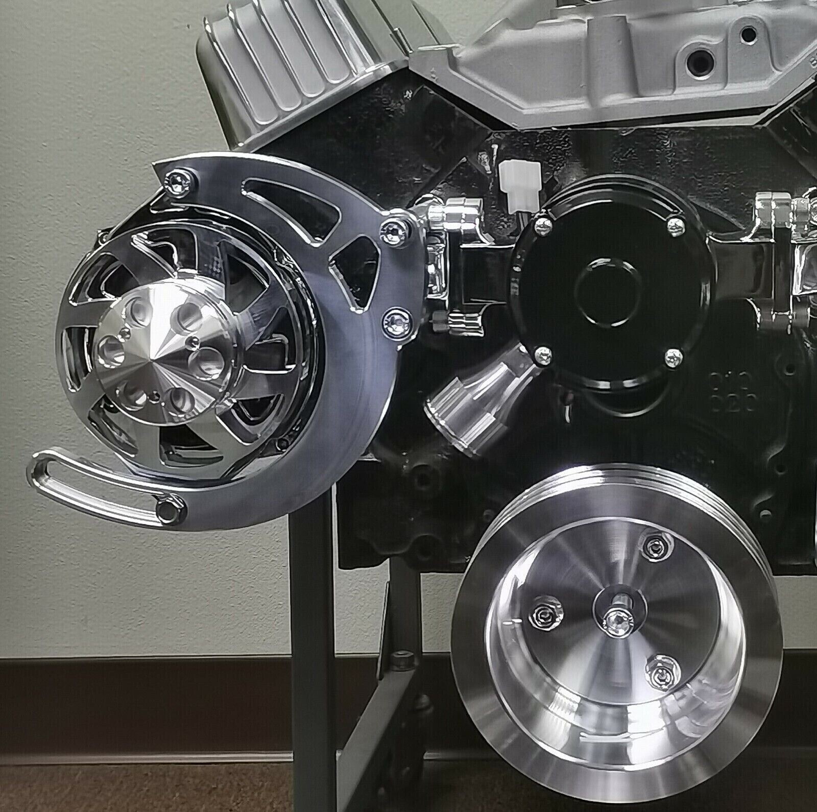 Small Block Chevy Alternator Bracket W/ Electric Water Pump SBC EWP LWP ...