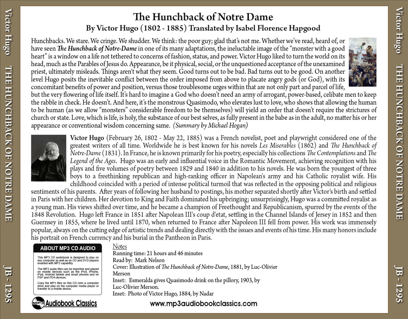 The Hunchback of Notre Dame - MP3 CD Audiobook in security sleeve | eBay