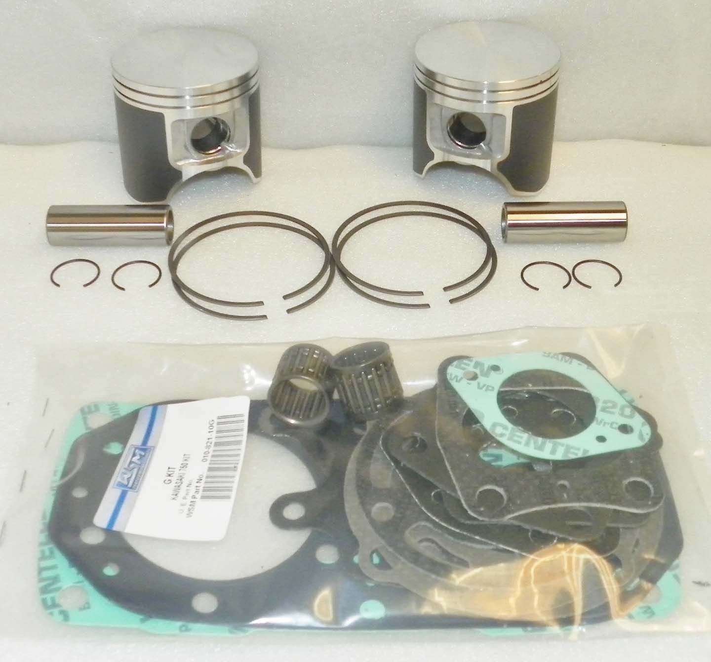 WSM Kawasaki 750 Platinum Piston Top End Rebuild Kit 22mm 010-821-14P ...