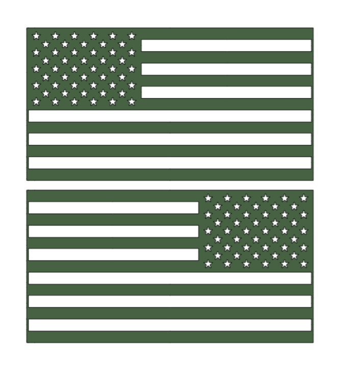 Set of 2 United States Flag Decals USA Stickers Many Sizes Standard and ...