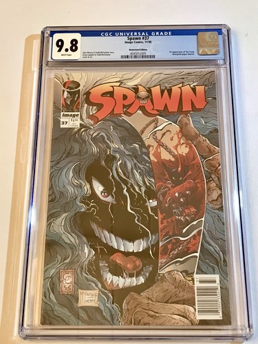 1995 Spawn #37 1st App THE FREAK *SCARCE* NEWSSTAND Variant GRADED CGC ...
