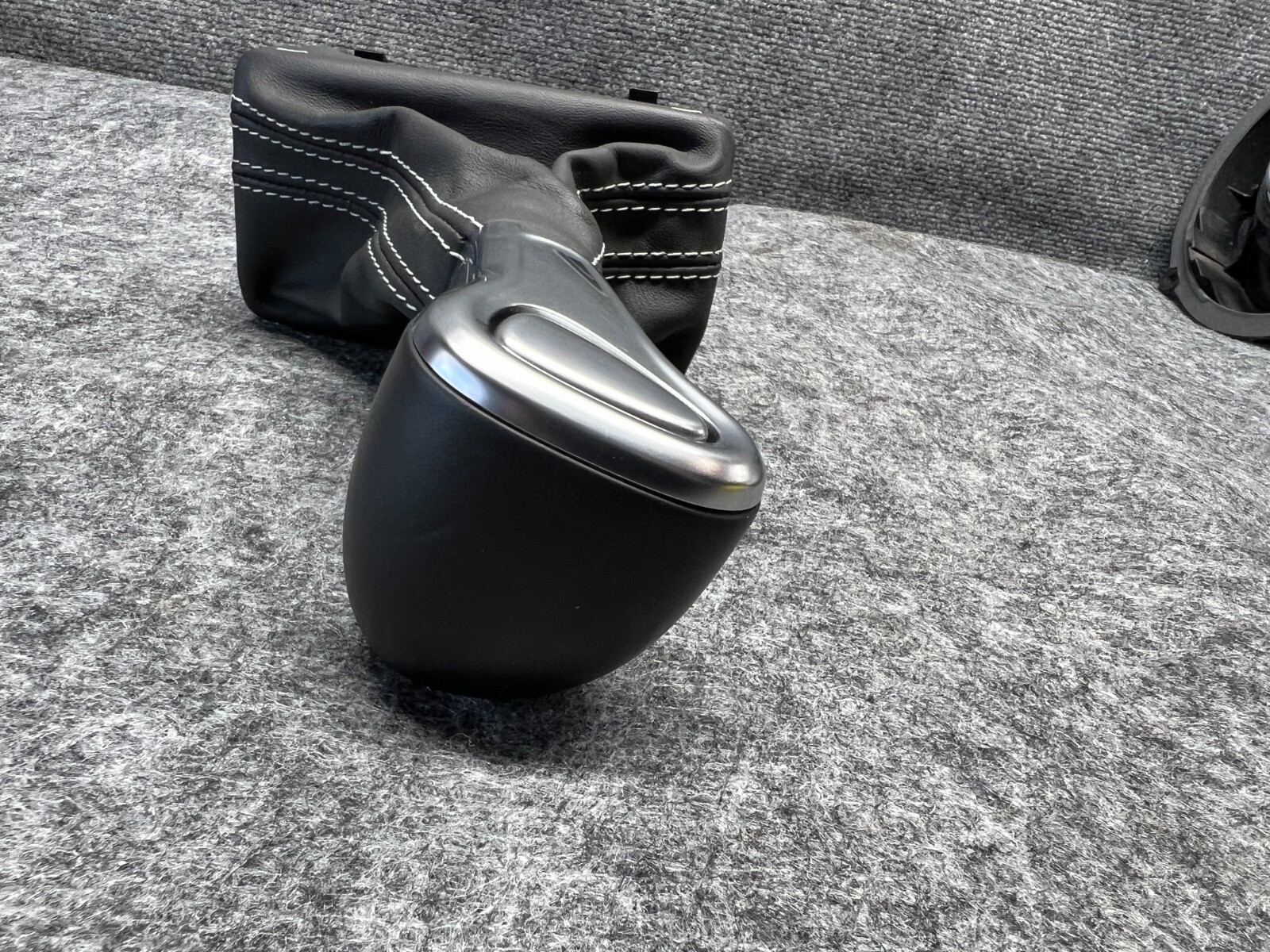 LEATHER SHIFTER KNOB BOOT ASSEMBLY BLACK COLOR 54K 12-15 AUDI A6 A7 S6 ...