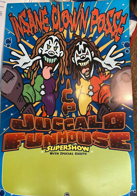 1998 INSANE CLOWN POSSE JUGGALO FUNHOUSE UNUSED CONCERT TOUR POSTER ...